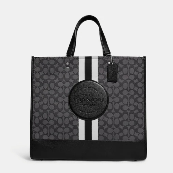 Coach | Bags | Coach Dempsey Tote 4 In Signature Jacquard With Stripe ...